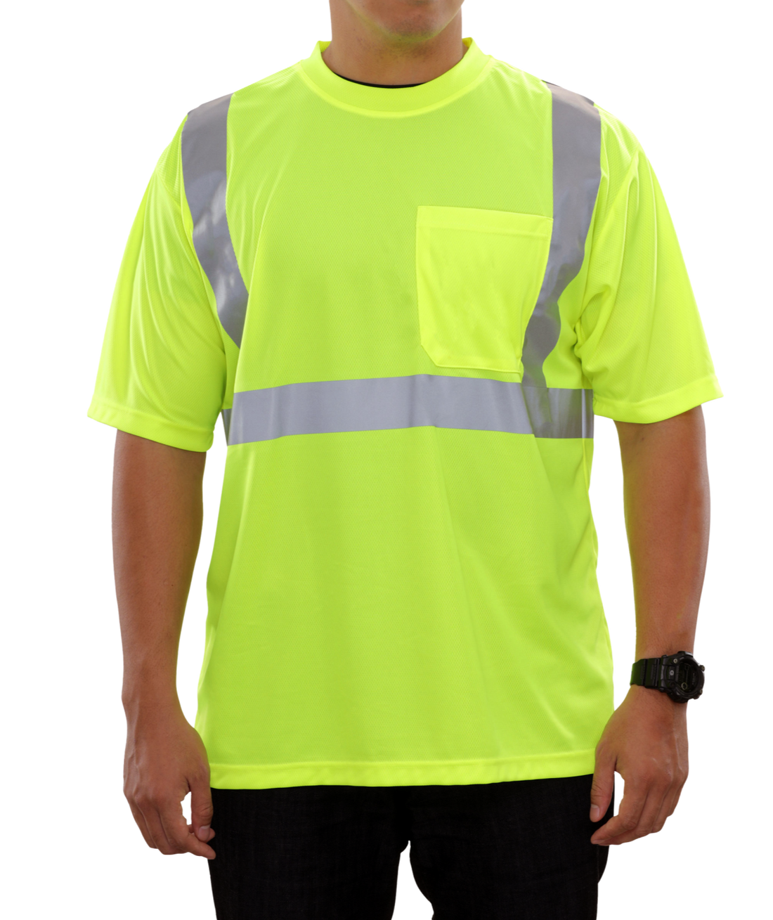 Lime Reflective X-Back Shirt: 102SXLM – Reflective Apparel Inc