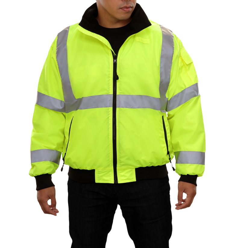 ANSI Hi Vis Pongee Jacket: 421STLM – Reflective Apparel Inc