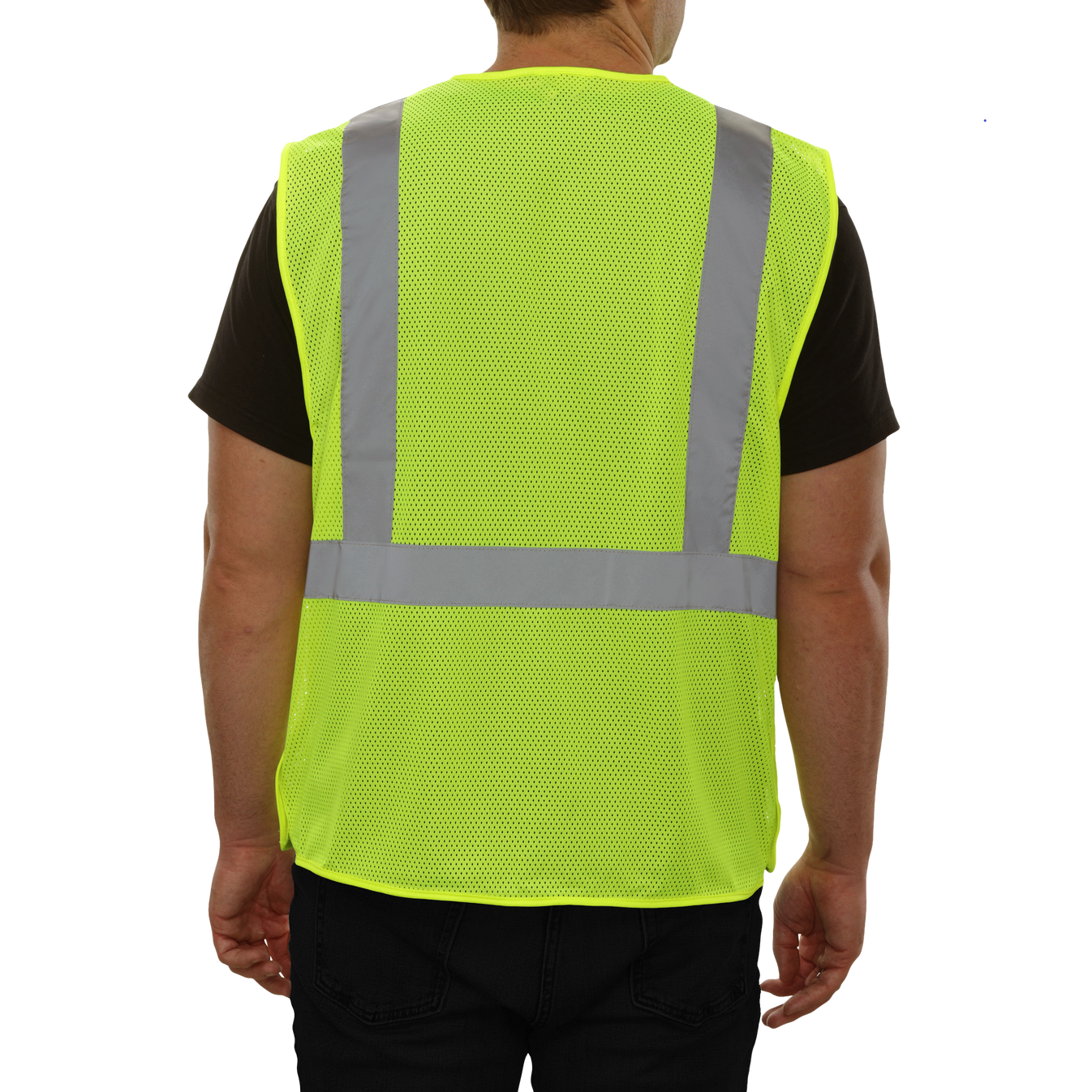 Lime Hi-Vis Zippered Mesh Vest: 581ETLM – Reflective Apparel Inc